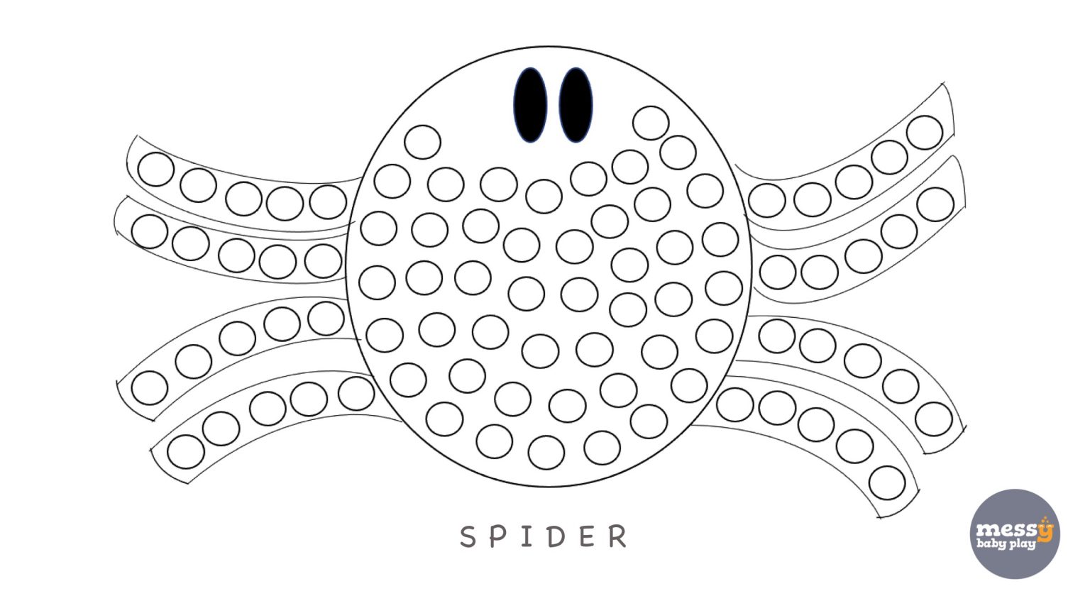 Dot Sheet: Spider – Messy Baby Play