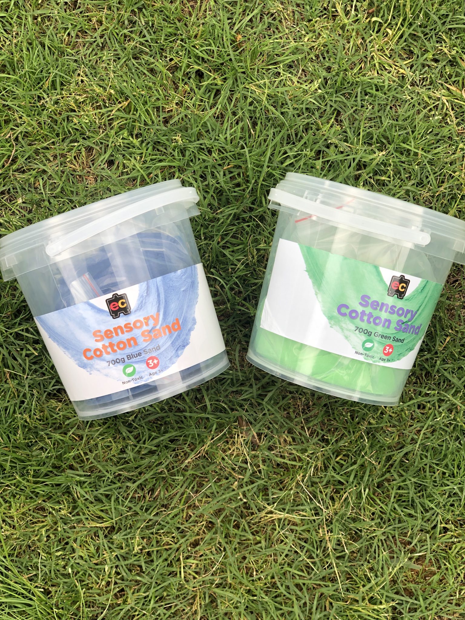 EC Cotton Sand 700g – Green – Messy Baby Play